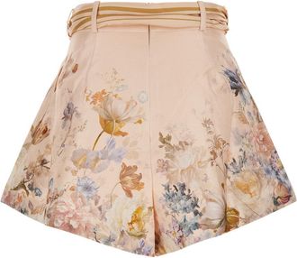 Zimmermann Valiant Tuck Short Skirt - Pink
