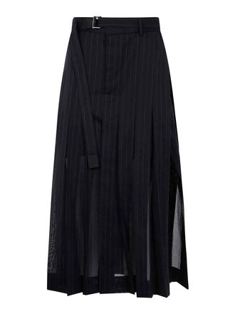 sacai Jupe Midi - Noir