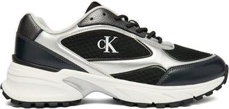 Calvin Klein Sneakers Hike Runner Laceup Mesh Mix Met YM0YM01402 Schwarz