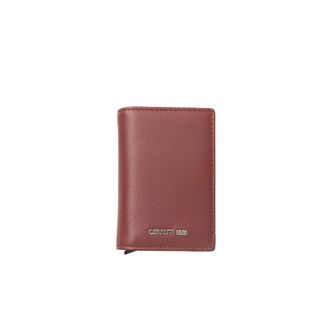 Cerruti Homme, Accessoires, Rouge, Taille: ONE Size Portefeuille en Cuir Rouge Élégant et Fonctionnel