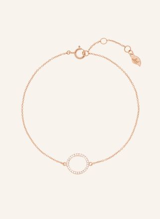 Leaf Armband Circle Aus 18 Karat Ros&eacute;gold Mit Diamanten rosegold