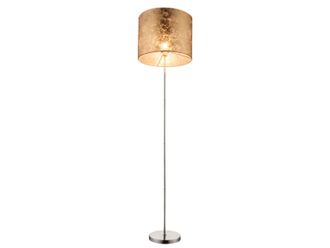 Globo Lighting Designer LED Stehleuchte mit Stoff Lampenschirm goldfarbig, H&ouml;he 160cm