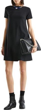 Benetton Vestito 3z1rdv01e Robe, Noir, S Femmes