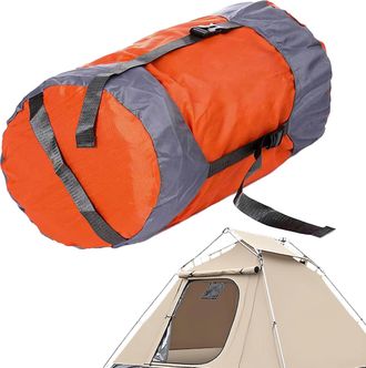 Generico Aufbewahrungstasche, Schutzh&uuml;lle f&uuml;r Schlafs&auml;cke, platzsparender Organizer f&uuml;r Decken, Camping, Schwimmen, Wandern, orange L, siehe die Beschreibung, 