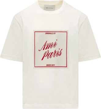 Ami Homme, Tops, Blanc, Taille: S T-shirt Imprim&eacute; Heritage