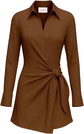 MC2 Saint Barth Femme, Robes, Brun, Taille: 38 FR Long Sleeve Dress