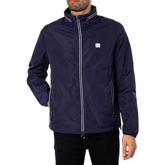 Emporio Armani ARMANI EXCHANGE Lightweight Zip-up Hooded Windbreaker Jacket Coupe-Vent, Bleu Marine Vif, X-Large Hommes