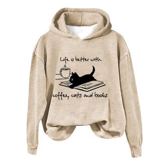 Generic Uwdiohq Sweat a Capuche Femme Sweat A Capuche Femme Epais Moche De Noel Homme &Agrave; Noir Cooling Hoodie Towel Veste Pull Plaid Couple No&euml;l Col Pointe Ladi