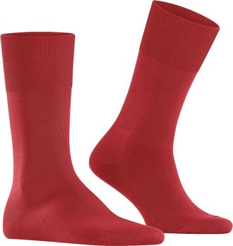 Falke Herren Socken rot Merinowolle unifarben