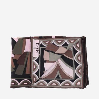 Emilio Pucci Silk Geometric Print Scarf - Multicolor
