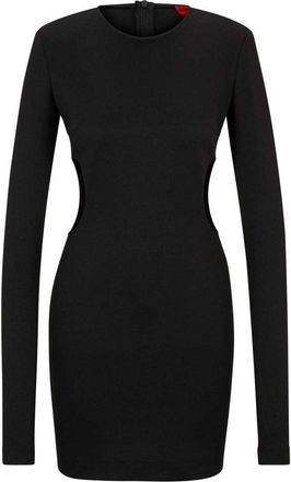 HUGO BOSS Hugo - Kemila Bodycon Kleid f&uuml;r Damen, Rundhalsausschnitt (Schwarz)