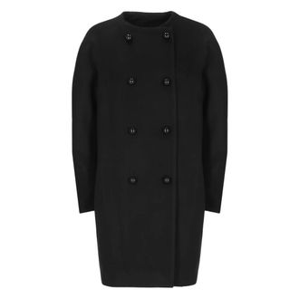 Carolina Herrera Manteau Cocoon Double-Boutonnage - Femme - Manteaux - Noir - Taille: 32 FR