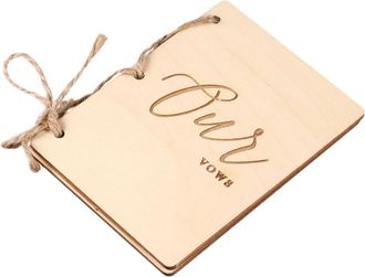DOITOOL 1 Paar Hochzeitsgelübde Broschüre Robustes Gelübde Notizbuch für Braut und Bräutigam Rustikales Ehegelübdehandbuch für Hochzeitszeremonie und Zuhause