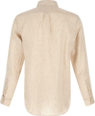 Polo Ralph Lauren Striped Linen Shirt - Beige