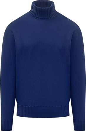 FILIPPO DE LAURENTIIS Homme, Pulls, Bleu, Taille: 2XL Pull Col Roul&eacute; en M&eacute;rinos