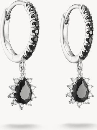 Thomas Sabo Creolen in Silberoptik, Schwarz und Weiß