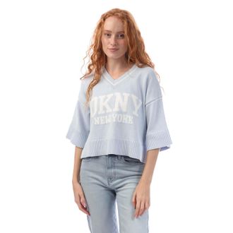 DKNY Sweatshirt f&uuml;r Damen, Logo, Jerseyware (Violett)