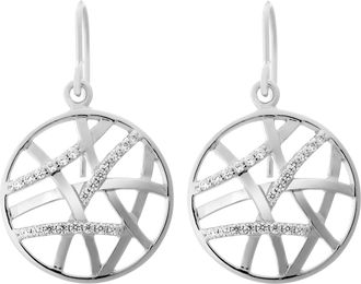 Orphelia Damen-Ohrhänger 925 Silber rhodiniert Zirkonia weiß Rundschliff - ZO-7098