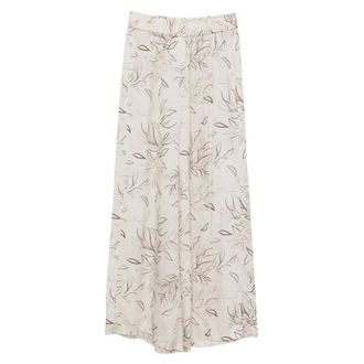 PESERICO Femme, Pantalons, Multicolore, Taille: 46 FR Pantalon Palazzo &agrave; imprim&eacute; floral