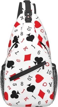 Generic Cartes &Agrave; Jouer : Pique, Coeur Rouge, Akj Sacoche Bandouliere L&eacute;ger Sacs &Agrave; Dos Pratique Sac &Agrave; Bandouli&egrave;re Pour Sport Randonn&eacute;e Homme