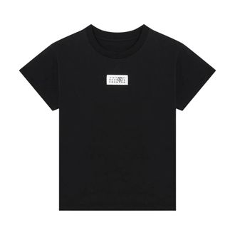 Maison Margiela Femme, Tops, Noir, Taille: 42 FR T-shirt Numeric en jersey de coton