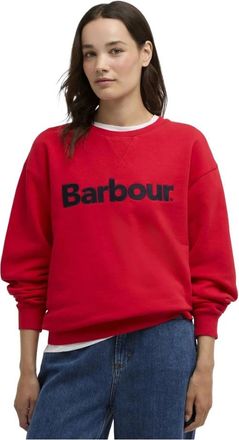 Barbour Femme, Sweatshirts et sweats &agrave; capuche, Rouge, Taille: 38 FR Hartland Crew SweaT-shirt