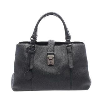 Bottega Veneta Pre-owned Intrecciato Roma Medium Leder Handtasche - - Pre-owned - Damen - Schwarzk - ONE SIZE