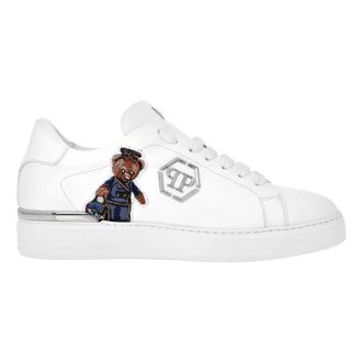 Philipp Plein unisex, Chaussures, Blanc, Taille: 36 EU Low Top Baskets Teddy Doorman