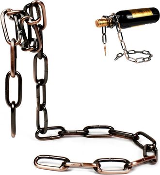 Generico Weinflaschenhalter f&uuml;r Weinflaschen, schwimmendes Eisen, WineRack-Ornament | Countertop WineRack | Floating Iron Link Bottles Rack | Countertop Flasch