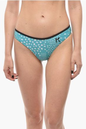 Karl Lagerfeld Two-Tone DOTS Bikini Bottom with Contrasting Trimmings size Xs