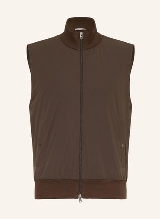 Herno Herno Weste Im Materialmix braun
