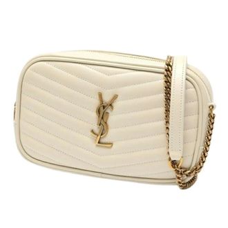 Saint Laurent Sac bandouli&egrave;re en cuir doccasion - Femme - Pre-owned - Beige - Taille: ONE Size