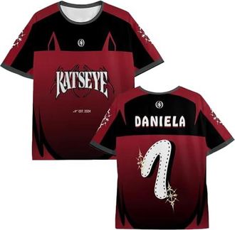 Generic Katseye Merch Jersey T-shirt col rond manches courtes Sportwear Tee Hommes Femmes Outdoor Streetwear Tops, a01, XXS