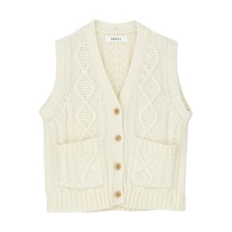 Skall Studio White Sun Vest - - Knitwear - Damen - Beige - S