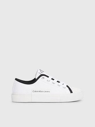 Calvin Klein Sneakers Aus Canvas F&uuml;r Kinder - White - Gender-inclusive Kinder - 37