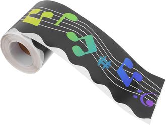 Garneck Musiknoten Bord&uuml;renaufkleber 75cm X 21m Selbstklebende Tafelpapier Dekoration f&uuml;r Restaurant Caf&eacute; und Bar Wasserfest Flexible Men&uuml;tafel Rahmen