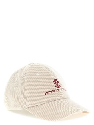 Brunello Cucinelli Corduroy Baseball Cap - Cream