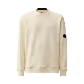 C.P. Company Diagonal Raised Fleece Crewneck Lens Sweatshirt - - Sweatshirts & Hoodies - Herren - Beige - L