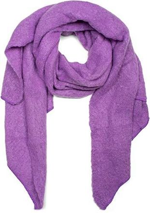 styleBREAKER &Eacute;charpe tiss&eacute;e douce unie pour femmes en forme asym&eacute;trique, ch&acirc;le dhiver chaud uni 01017118, Lilas