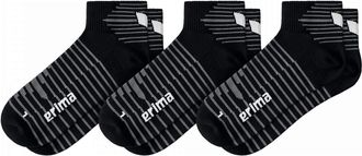Erima Unisex Kinder 3er Pack Kurzsocken (2181903), schwarz, 31-34