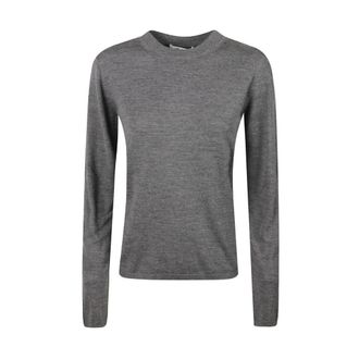 Max Mara Round-Neck Strickwaren - - Knitwear - Damen - Grau - XL