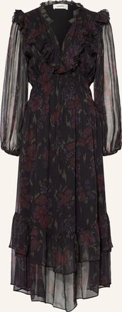 BA&SH Ba&Sh Kleid Dova Mit R&uuml;schen schwarz