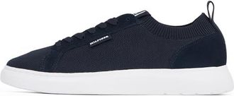 Tommy Hilfiger Baskets Vulcanisées Homme Light Knit Seasonal Élégantes, Bleu (Desert Sky), 44