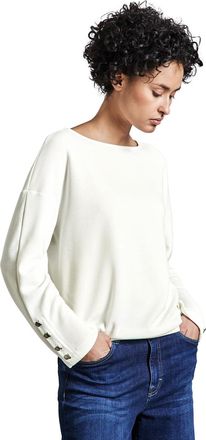 Street One Damen A322791 Shirt Mit Knopfdetail, Off White, 38 EU