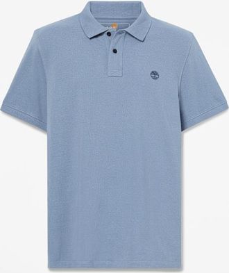 Timberland Kurz&auml;rmeliges Millers River Piqu&eacute;-Polohemd f&uuml;r Herren in Blau, Herren, Blau, Gr&ouml;&szlig;e