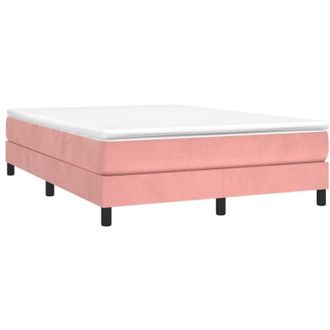 vidaXL Bettgestell Rosa 140x190 cm Samt Vidaxl