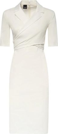 Pinko Pinko, Femme, Robes, Blanc, Taille: 36 FR Allyson Abito Lino Stretch