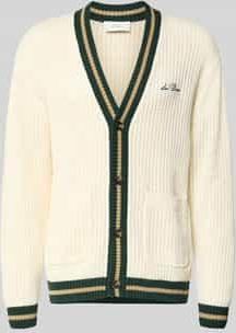 Les Deux Cardigan mit Label-Stitching und aufgesetzten Taschen