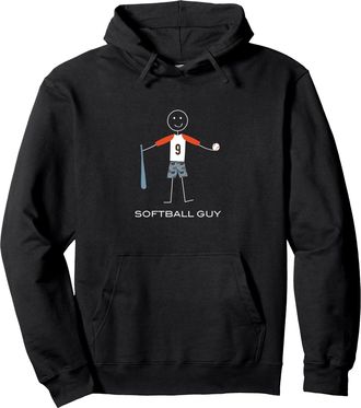 Whyitsme Design Lustiger Softball-Spieler f&uuml;r Herren Pullover Hoodie