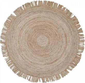 Un amour de tapis Tapis rond tiss&eacute; main DIAMETRE 200 JT SATCH beige, tapis jute artisanal
